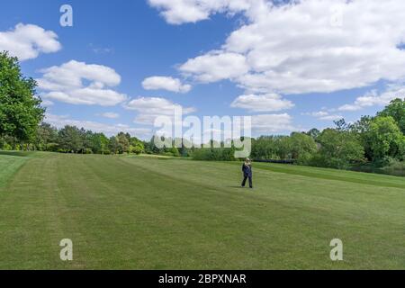 Collingtree Park Golf Club, Northampton, UK; view from 18th fairway ...