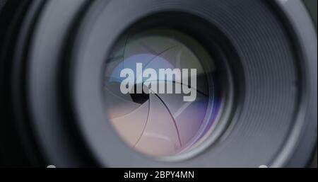 Changing the Camera lens aperture Stock Photo - Alamy