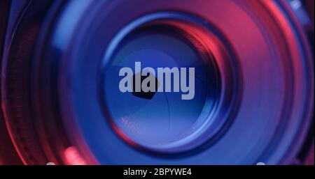Adjusting Camera lens aperture Stock Photo - Alamy