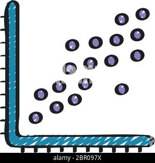 Scatter plot icons set vector color Stock Vector Image & Art - Alamy