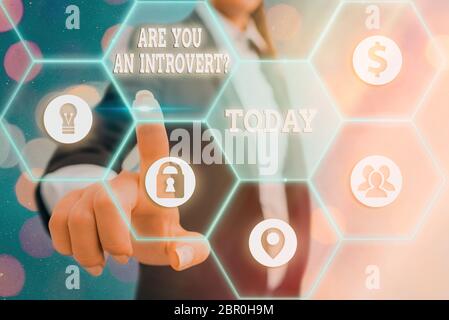Conceptual hand writing showing Are You An Introvertquestion. Concept ...