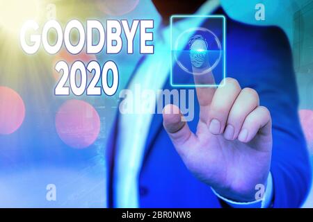 Handwriting text Good Bye 2020. Conceptual photo express good wishes when parting or at the end ...
