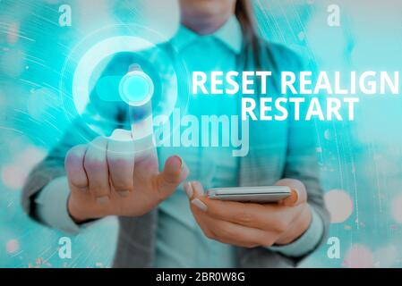 Word writing text Reset Realign Restart. Business photo showcasing Life ...