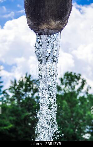 water, source of life, descends fresh and clean from the blue sky ...