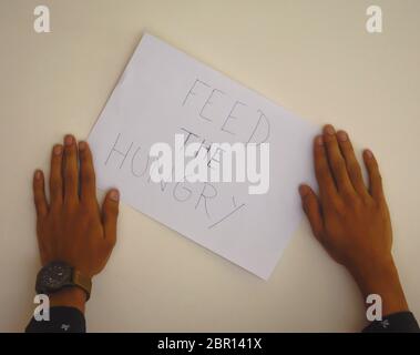 Hungry text concept Stock Photo - Alamy