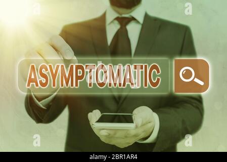 Handwriting text Asymptomatic. Conceptual photo a condition or an ...