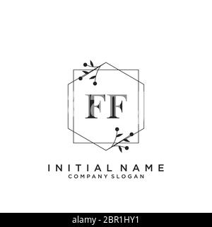 FF Letter Initial with Royal Template.elegant with crown logo vector ...