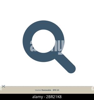 Magnifier glass. Simple vector icon Stock Photo - Alamy