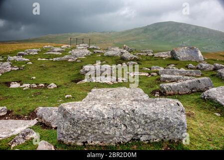 Stecci in Durmitor National Park in northeastern Montenegro. These ...