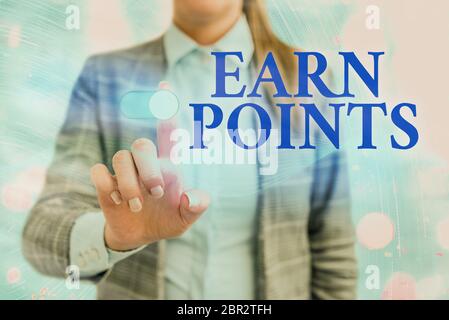 Word writing text Earn Points. Business photo showcasing getting praise ...