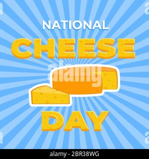 National Cheese Day. Postcard or banner for International Cheese Day ...