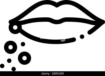 dermatitis near lips icon Vector Glyph Illustration Stock Vector Image ...