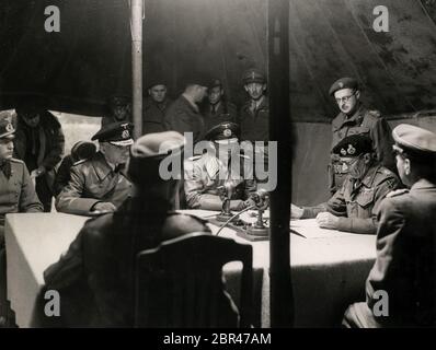 World War II photograph of Admiral Chester W. Nimitz during a strategy ...