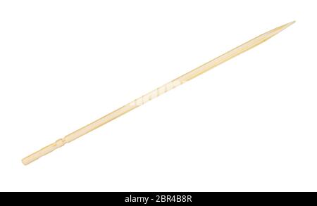 carved birch wood toothpick isolated on white background Stock Photo ...