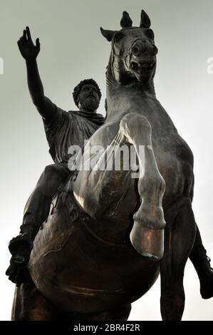 Equestrian statue of Marc Aurel in Tulln, located on Walking path ...
