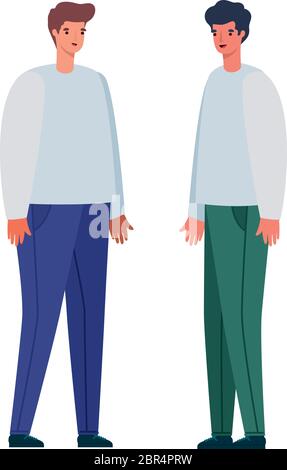two men avatars vector design Stock Vector Image & Art - Alamy