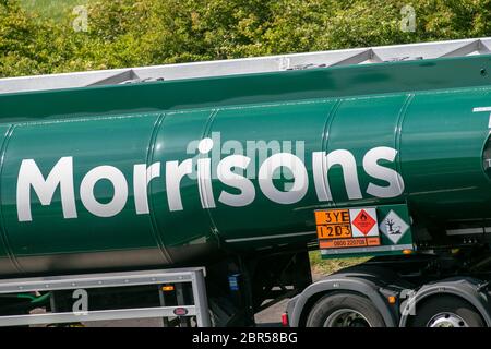 Morrisons Fuel Delivery MAN Tanker; 12419cc Diesel Truck delivering ...