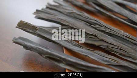 Dry Japanese konbu close up Stock Photo - Alamy