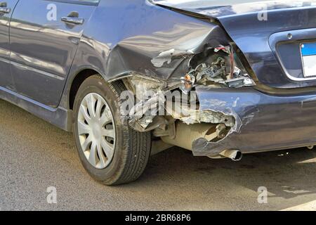 Fender Bender Traffic Accident Rear Car Damage Stock Photo - Alamy