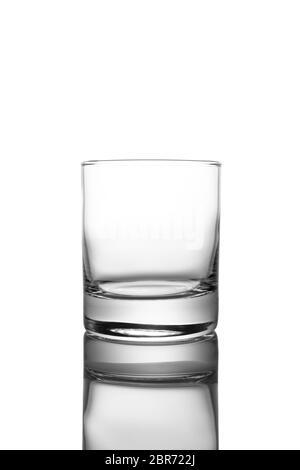 Isolated empty rocks glass on white background Stock Photo - Alamy
