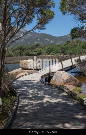 Footbridge at Tidal River, Wilsons promontory,Victoria, Australia Stock ...