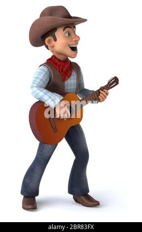 Fun Cowboy - 3D Illustration Stock Photo - Alamy