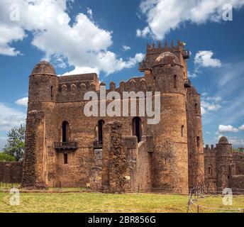 King Fasilides' Castle in Gondar, Amhara Region, Ethiopia Stock Photo ...