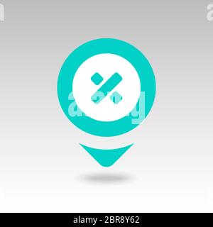 Division pin map icon. Map pointer. Map markers. Destination vector ...