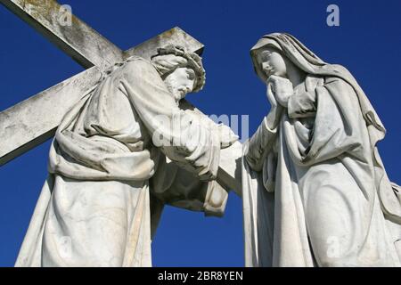 4th Stations of the Cross, Jesus meets His Mother in the Church of the ...