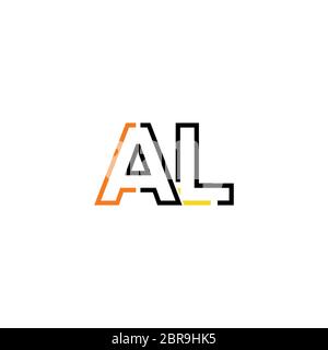 AL Letter Logo Design. Creative Modern AL Letters Icon Illustration ...