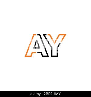 AY Letter Logo Design. Creative Modern AY Letters Icon Illustration ...