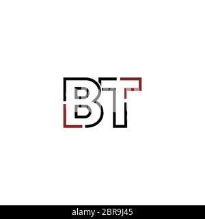 BT Letter Logo Design. Creative Modern BT Letters Icon Illustration ...