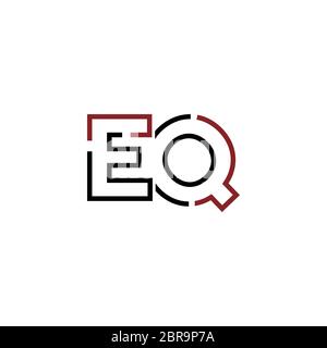 Initial EQ logo template with modern frame. Minimalist EQ letter logo ...