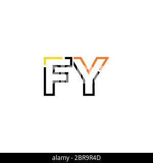 Initial FY logo template with modern frame. Minimalist FY letter logo ...