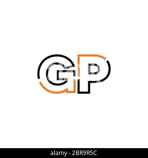 Alphabet letter icon logo GP Stock Vector Image & Art - Alamy
