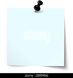 vector illustration of colored sticky note with pin needle Stock Photo ...