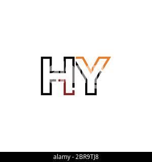 Alphabet letter icon logo HY Stock Vector Image & Art - Alamy