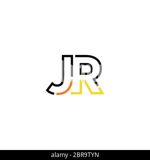 Initial JR logo template with modern frame. Minimalist JR letter logo ...