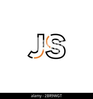 JS letter Type Logo Design vector Template. Abstract Letter JS logo ...