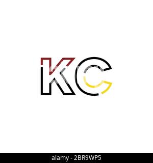 KC Letter Logo Design. Initial letters KC gaming's logo icon for ...