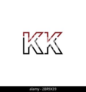 monogram initial k, kk, k logo template black color vector illustration - vector Stock Vector ...