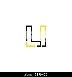 Initial LI logo template with modern frame. Minimalist LI letter logo ...