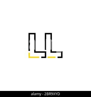 LL Letter Logo Design. Initial letters LL gaming's logo icon for ...