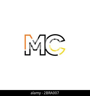 MC letter logo design, line art of M identity logo vector, clean and ...