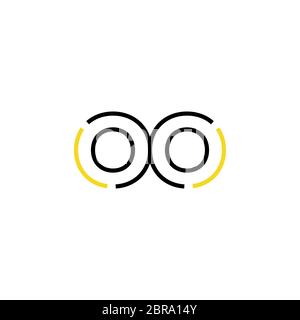 Initial OO logo template with modern frame. Minimalist OO letter logo ...