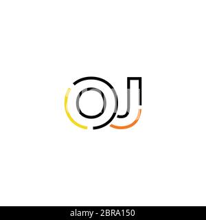 Initial OJ logo template with modern frame. Minimalist OJ letter logo ...