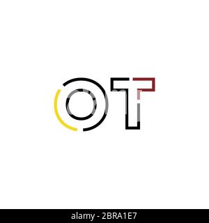 Initial OT logo template with modern frame. Minimalist OT letter logo vector illustration design ...