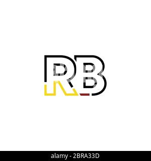 Initial RB logo template with modern frame. Minimalist RB letter logo vector illustration design ...