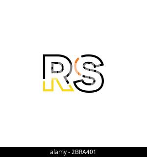 Initial RS logo template with modern frame. Minimalist RS letter logo ...