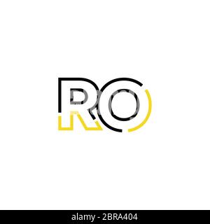 Initial RO logo template with modern frame. Minimalist RO letter logo vector illustration design ...